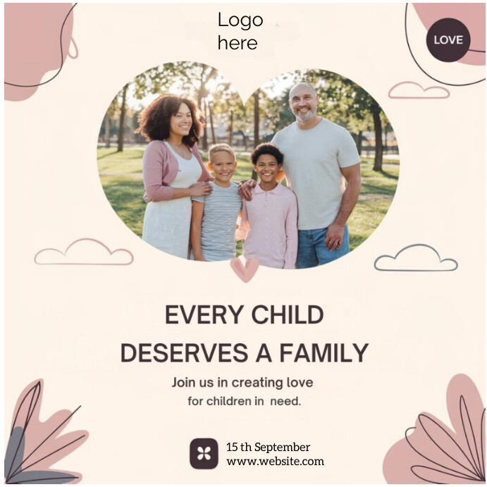 Copy of White Professional "warm Embrace: Pastel Fami | PosterMyWall